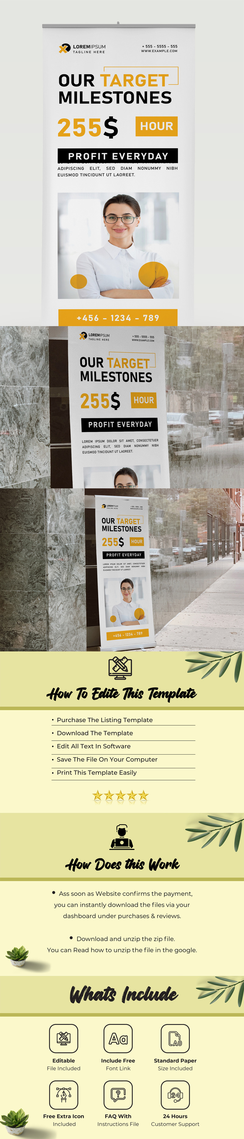 Corporate Rollup Banner Design Layout - TemplateMonster