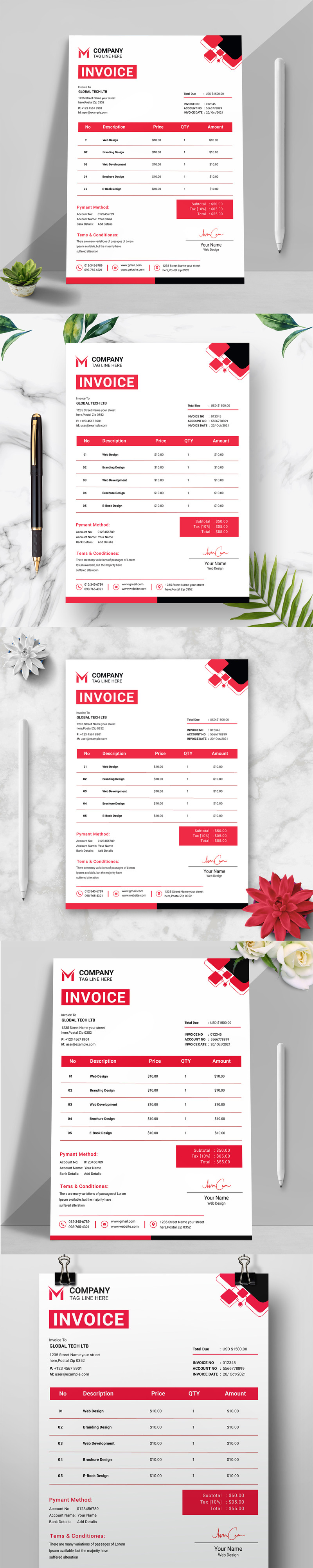 Professional Invoice Template Layout - TemplateMonster Professional Invoice Template Layout - TemplateMonster
