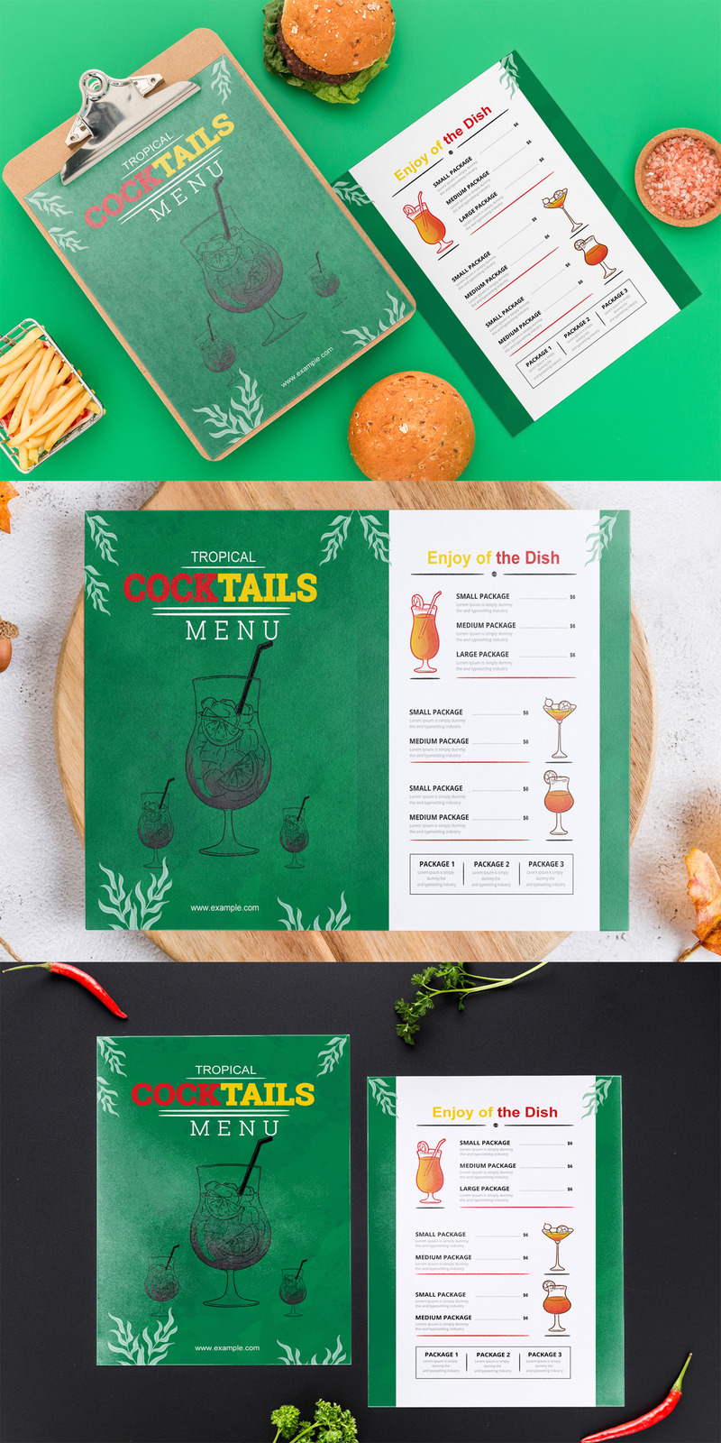 Minimalist Food Menu Template Layout - TemplateMonster