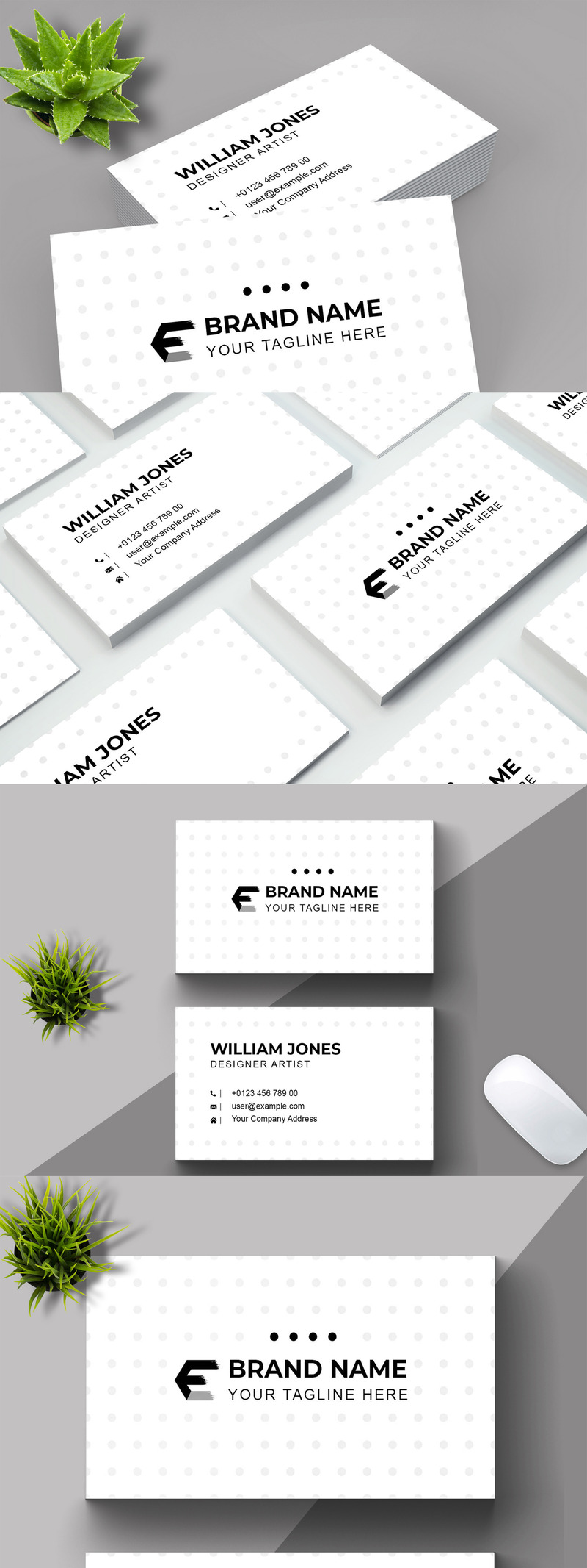 Simple White Business Card #375063 - TemplateMonster