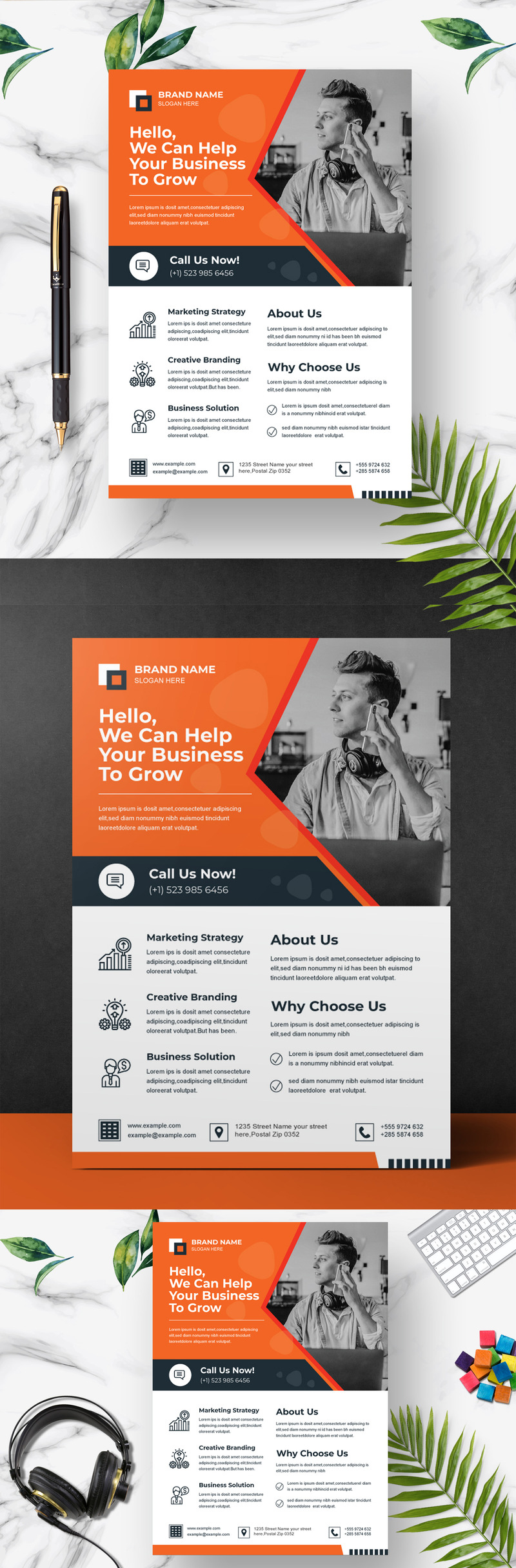 Marketing Flyer Template Layout #373422 - TemplateMonster