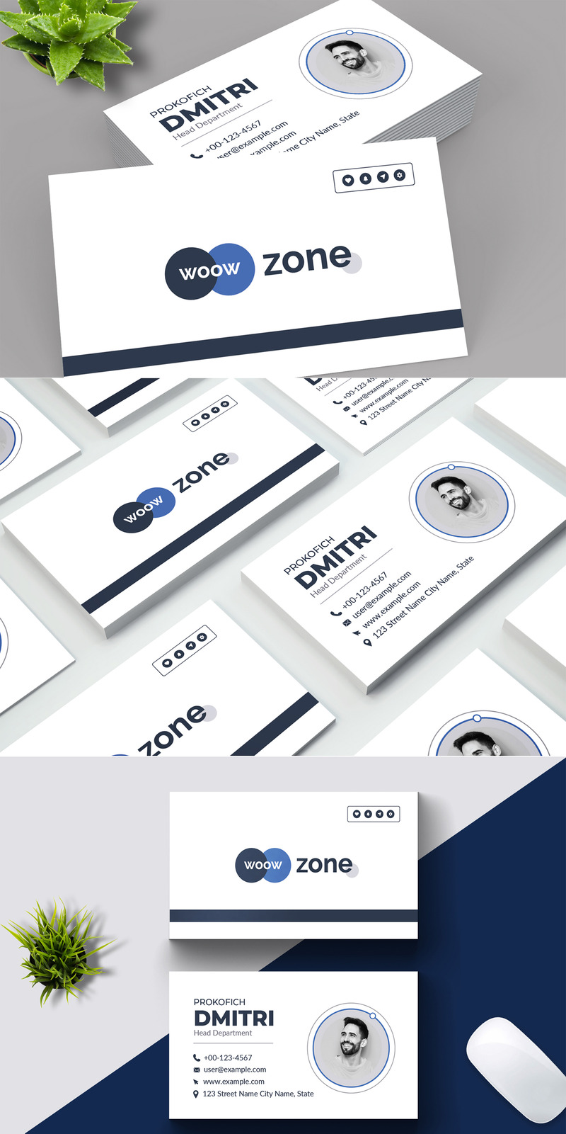 Black and White Corporate Minimal Business Card