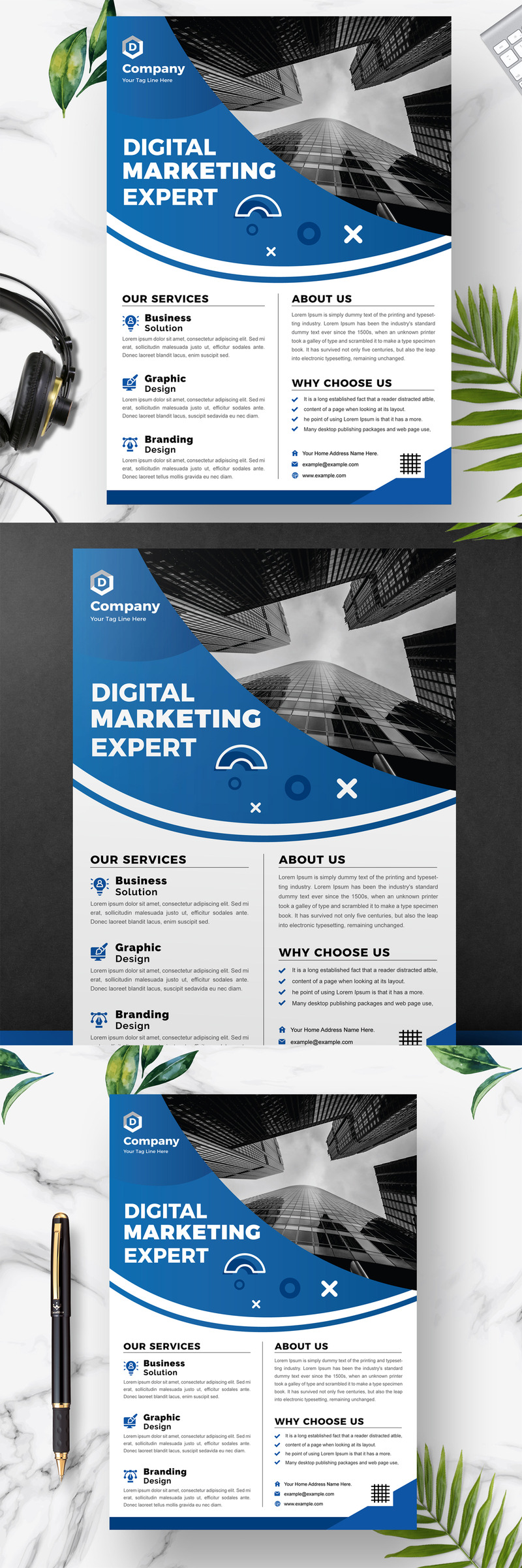 Modern Corporate Business Flyer #373418 - TemplateMonster