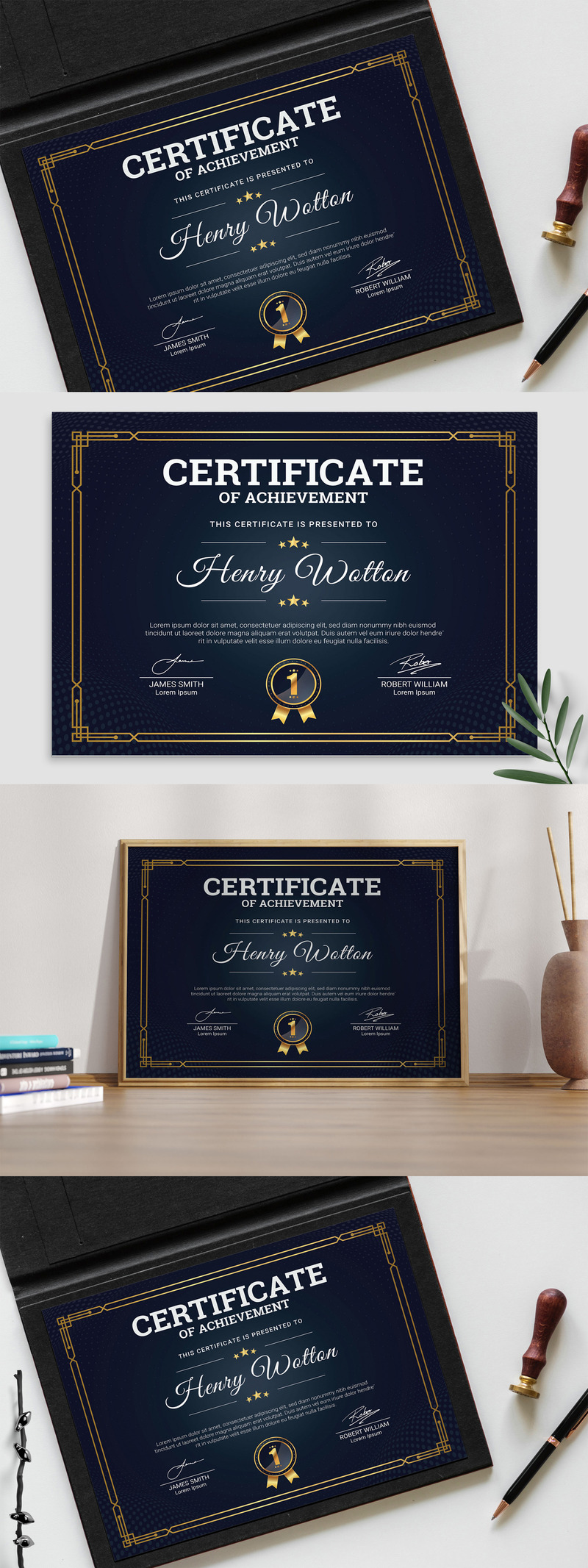 Modern Certificate Layout Template #374893 - TemplateMonster
