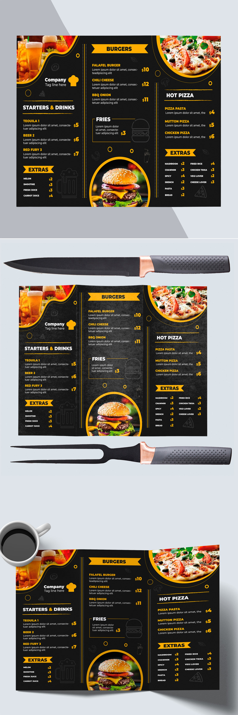 Food Menu Design Template #374244 - TemplateMonster
