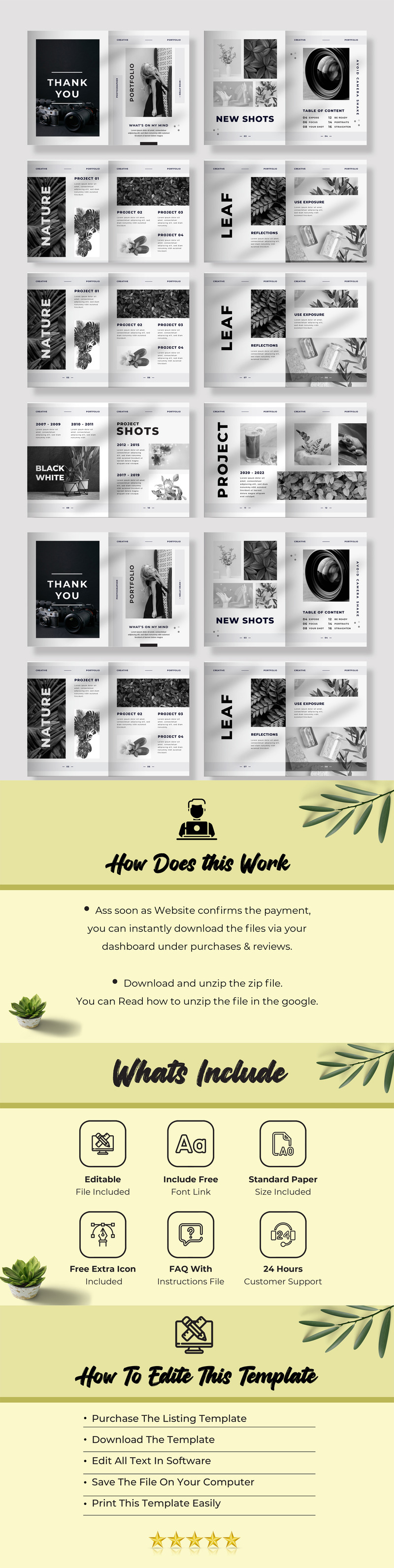 Portfolio Photobook Brochure Design Templates