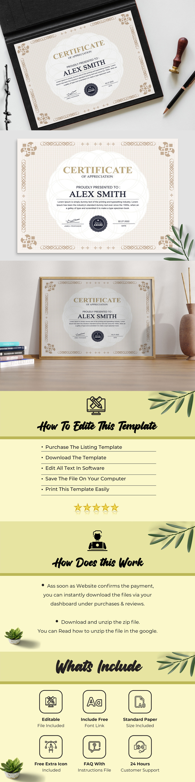 Multipurpose Certificates Layout #376317 - TemplateMonster