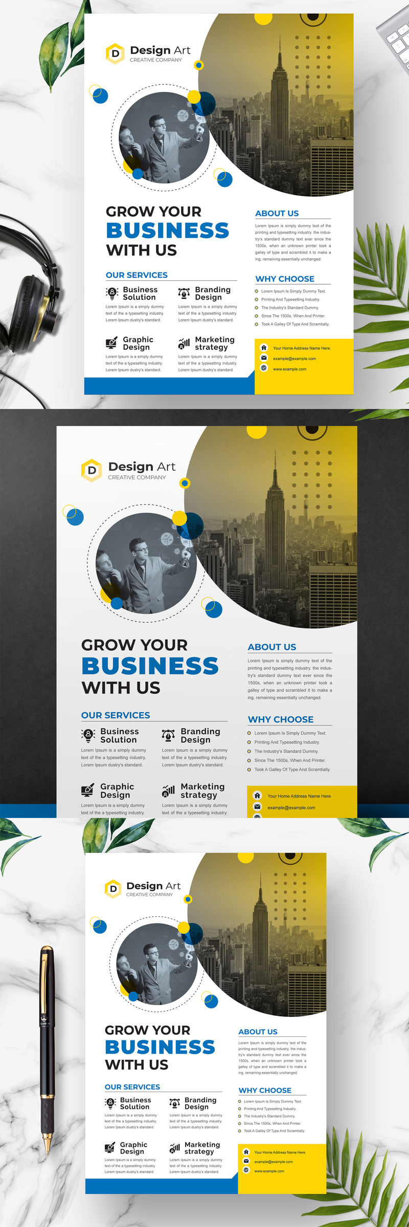 Business Marketing Flyer Design Template Layout