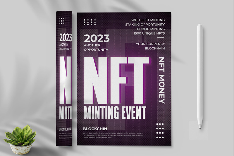 NFT Flyer Template Layout #380884 - TemplateMonster