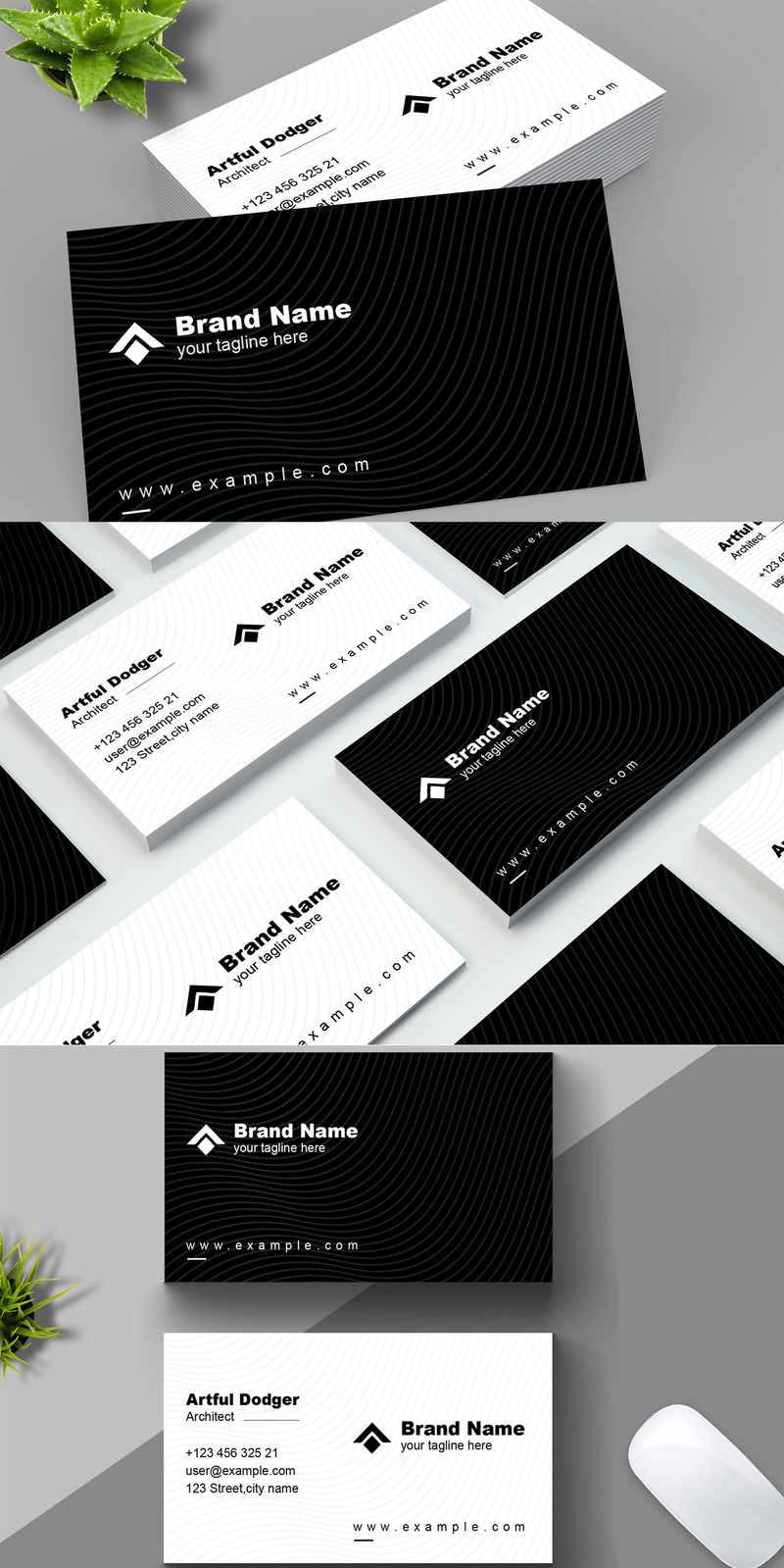 Creative Simple Business Cards #377830 - TemplateMonster