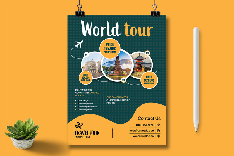 Travel Poster Template Layout #381136 - TemplateMonster