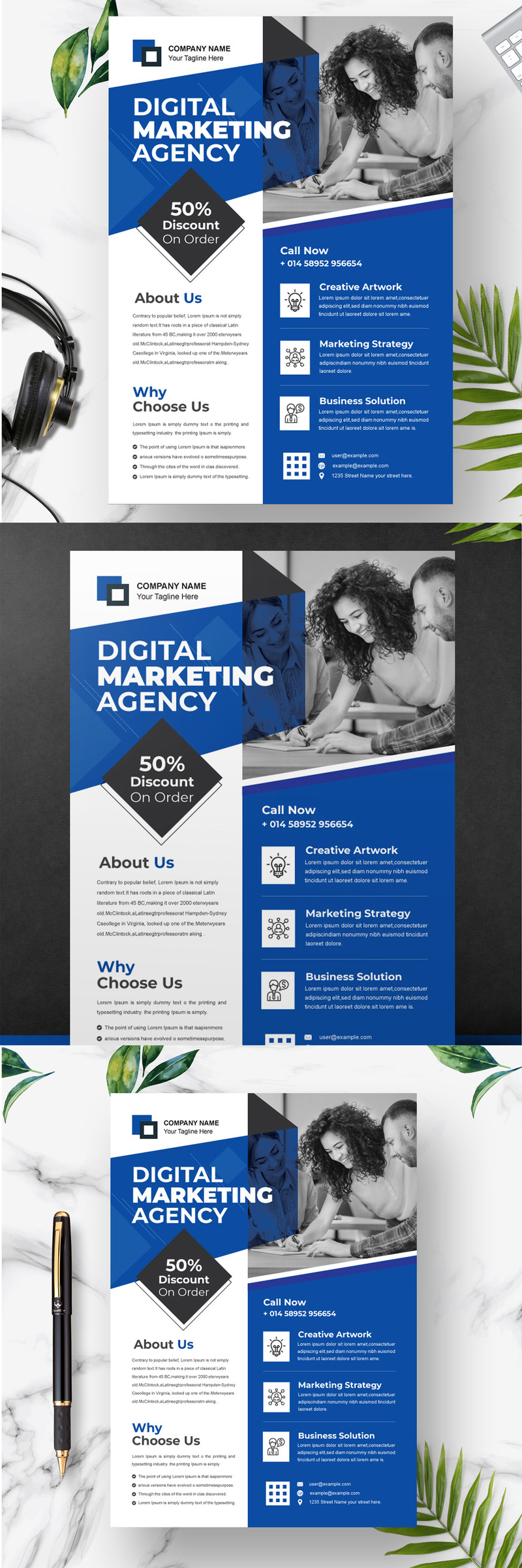 Corporate Agency Flyer Template #373446 - TemplateMonster