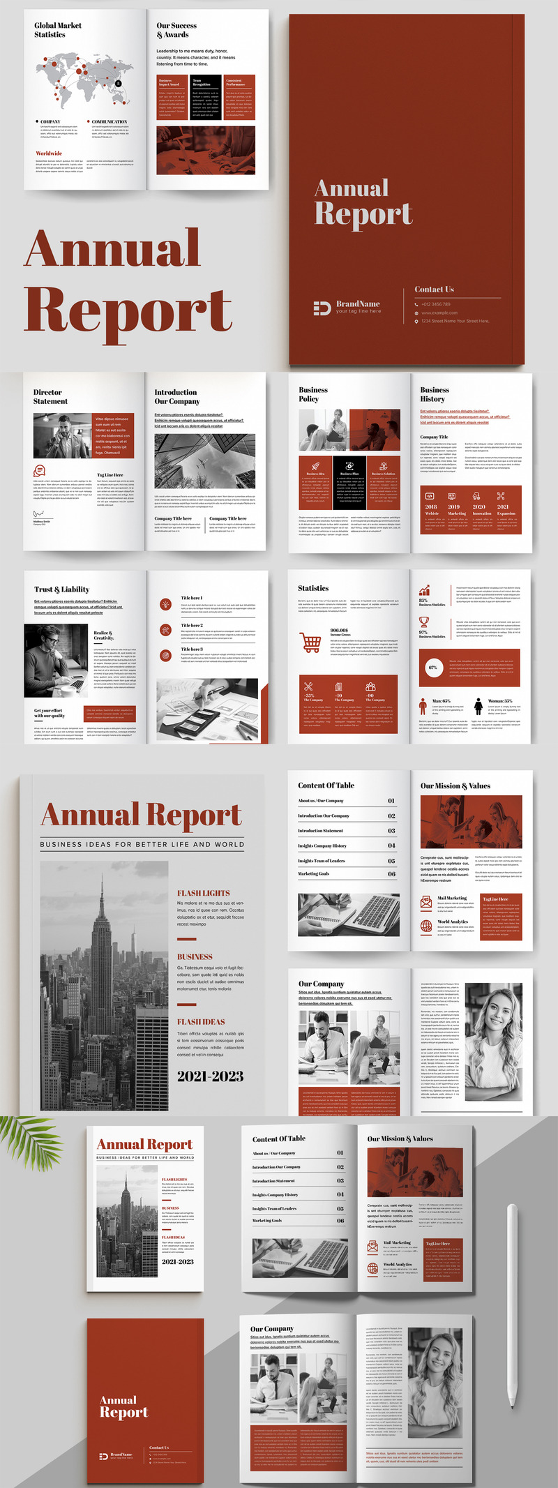 Annual Report Templates InDesign #381133 - TemplateMonster