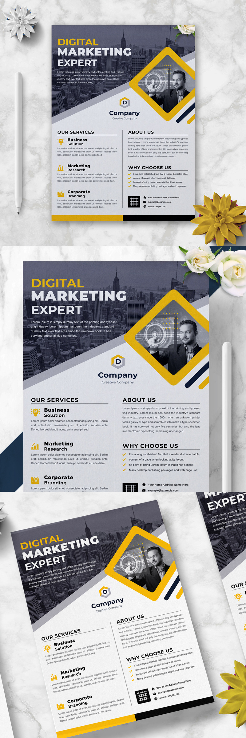 Business PRO Flyer Template #373438 - TemplateMonster