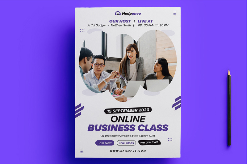 Online-Business-Class-Flyer-Vorlage #380302 - TemplateMonster