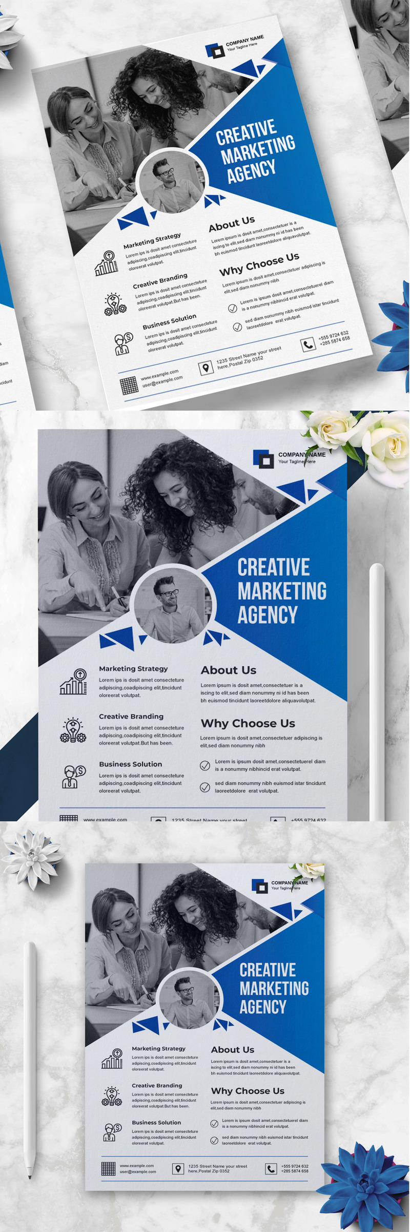 Marketing Business Flyer Templates #373879 - TemplateMonster