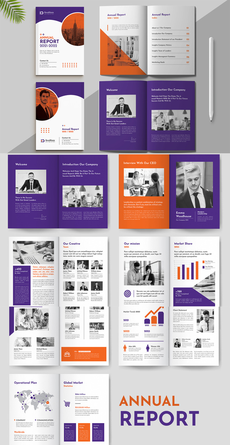 Annual Report Templates Layout #379527 - TemplateMonster