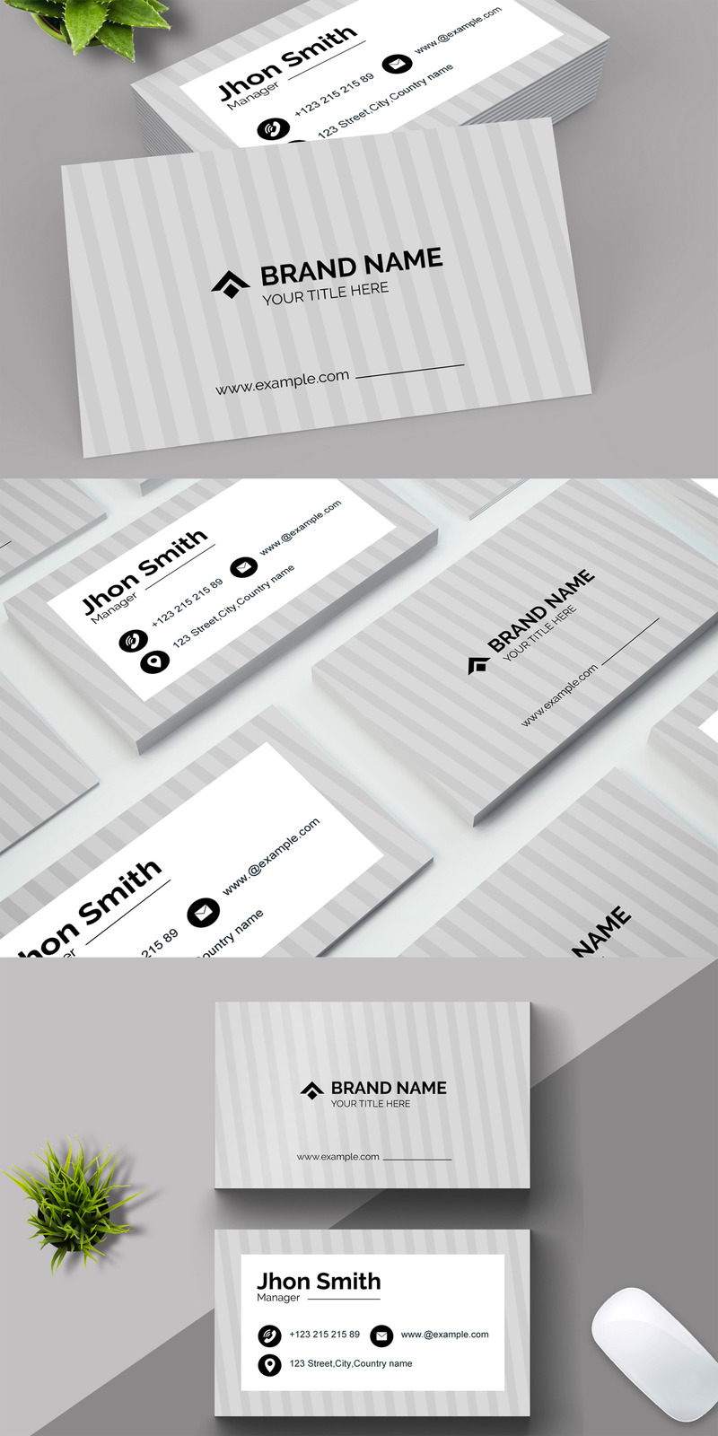 Elegant White Business Card #377701 - TemplateMonster