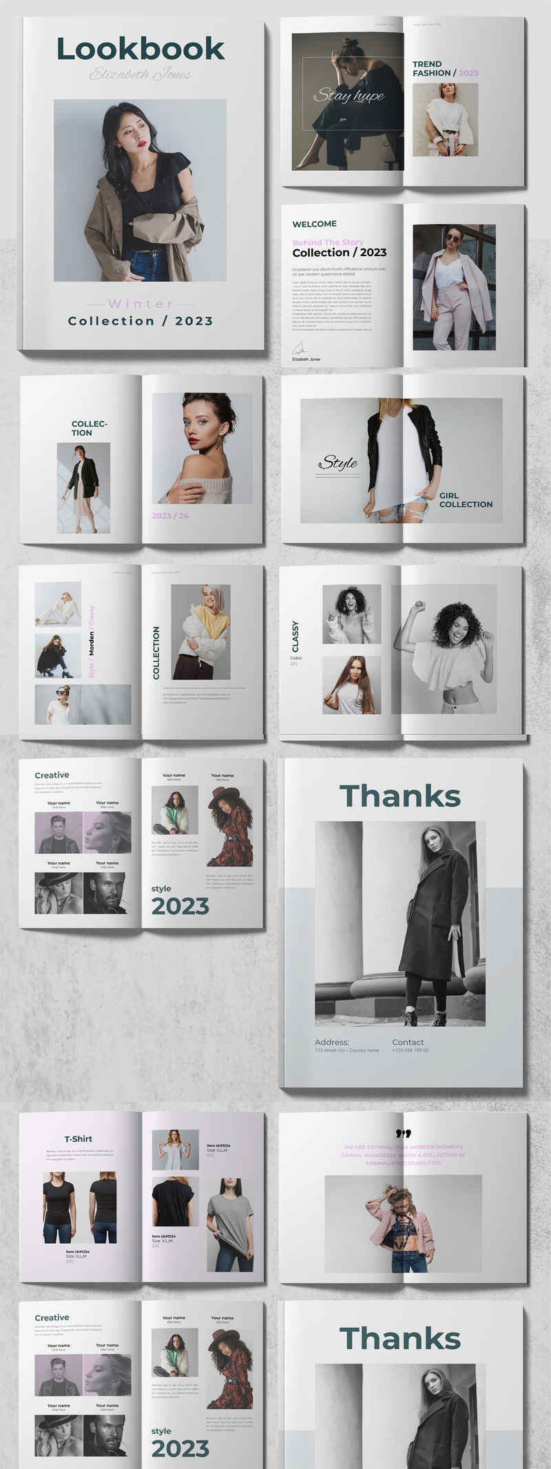 Fashion Look Book Magazine Template. - TemplateMonster