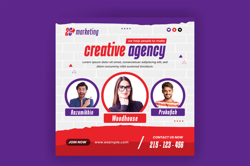 Creative Agency Social Media Post #380034 - TemplateMonster