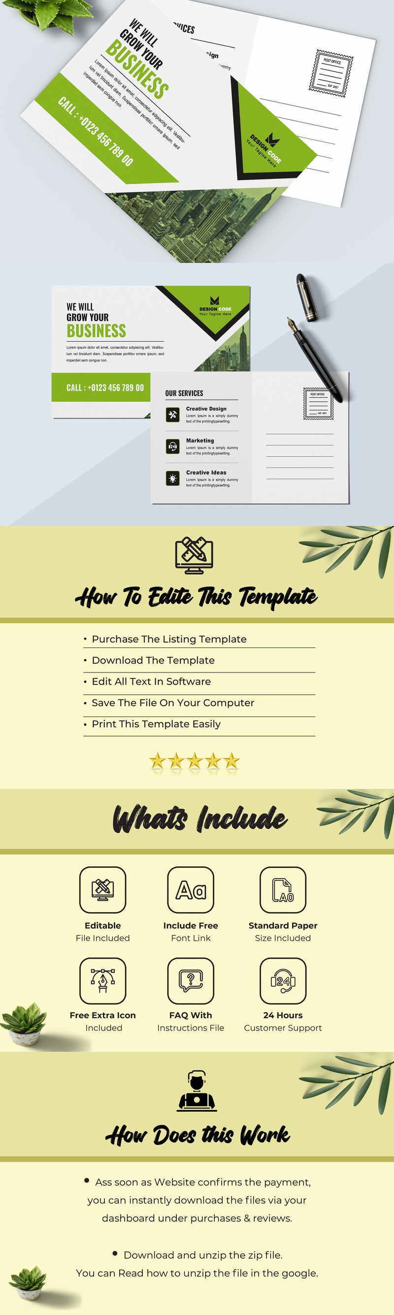 Corporate Post Cards Template #376760 - TemplateMonster