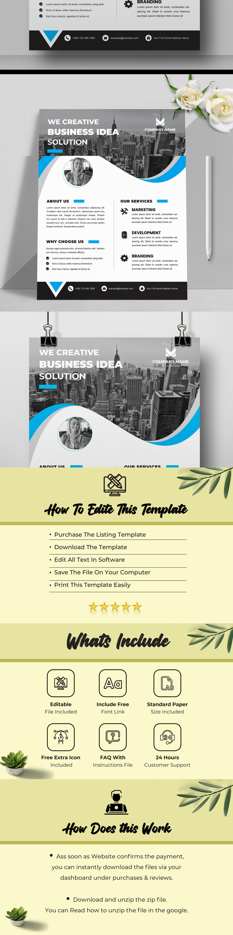 Multipurpose Business Flyer Template Layout - TemplateMonster