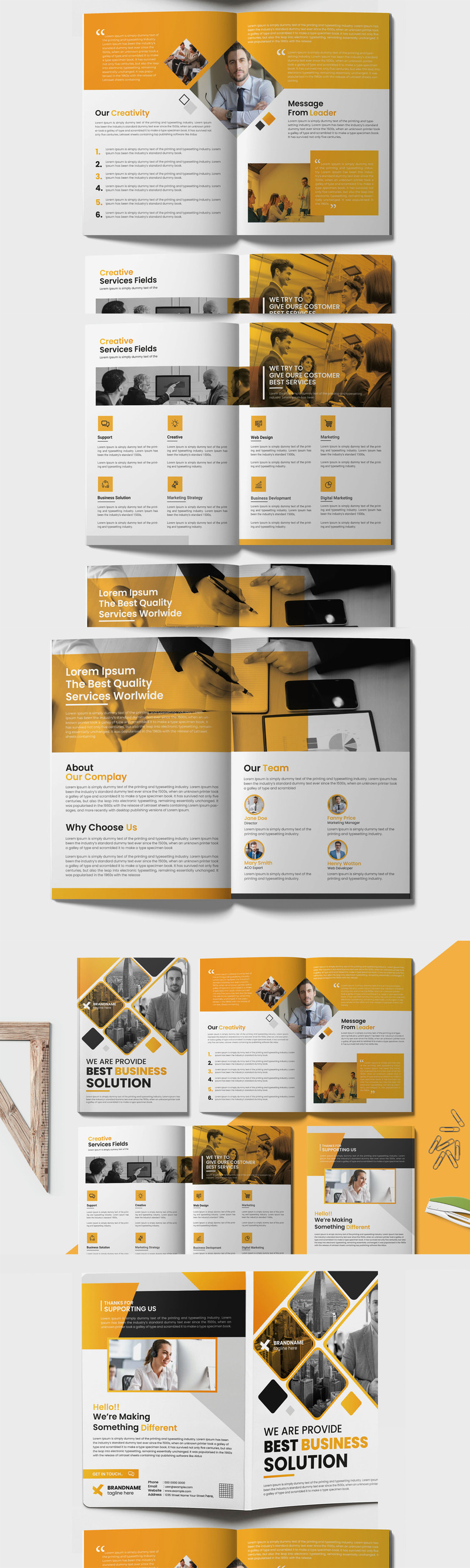 Professional Business Brochure Design - TemplateMonster