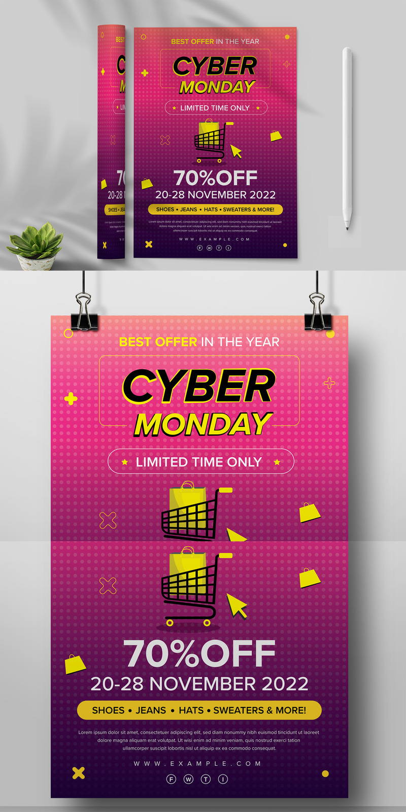 Cyber Monday Flyer Template Layout #378931 - TemplateMonster