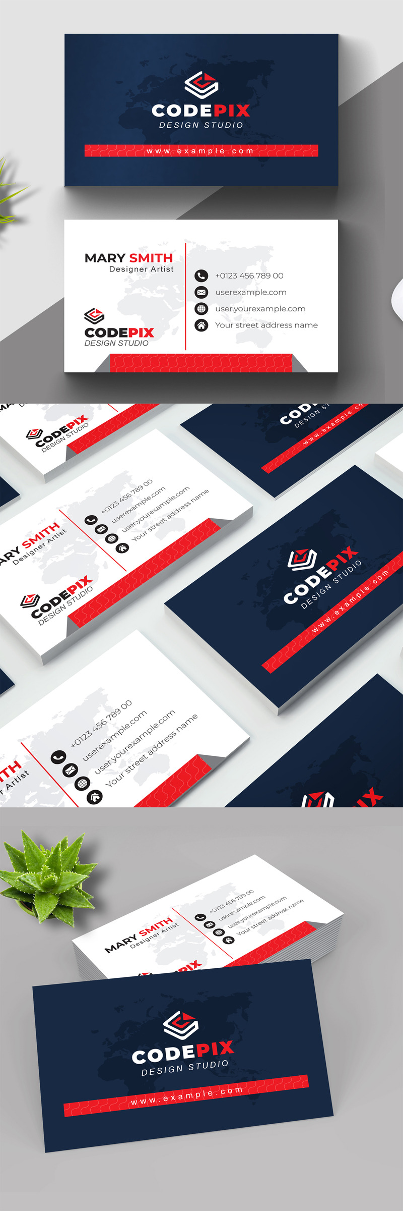 New Style Business Card template #373871 - TemplateMonster