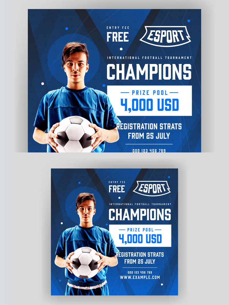 Football Social Media Post Template #378634 - TemplateMonster