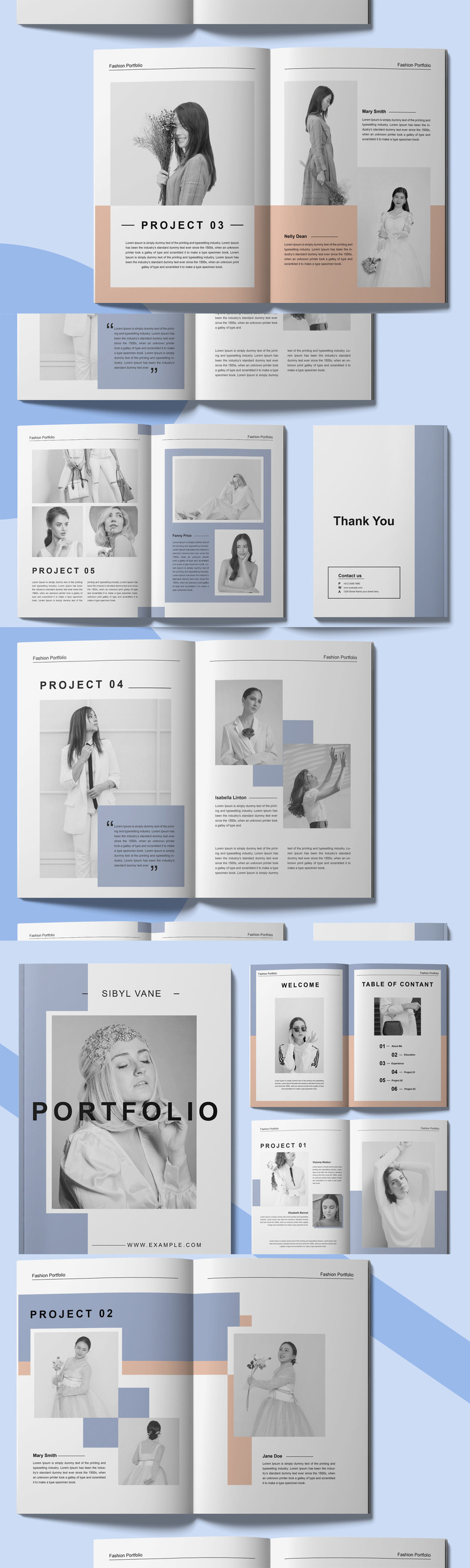 Modèle de Brochure de portfolio de mode - TemplateMonster