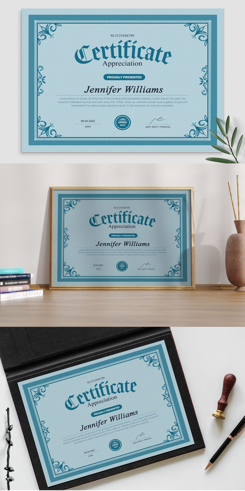 Appreciation Certificates Template #377528 - TemplateMonster