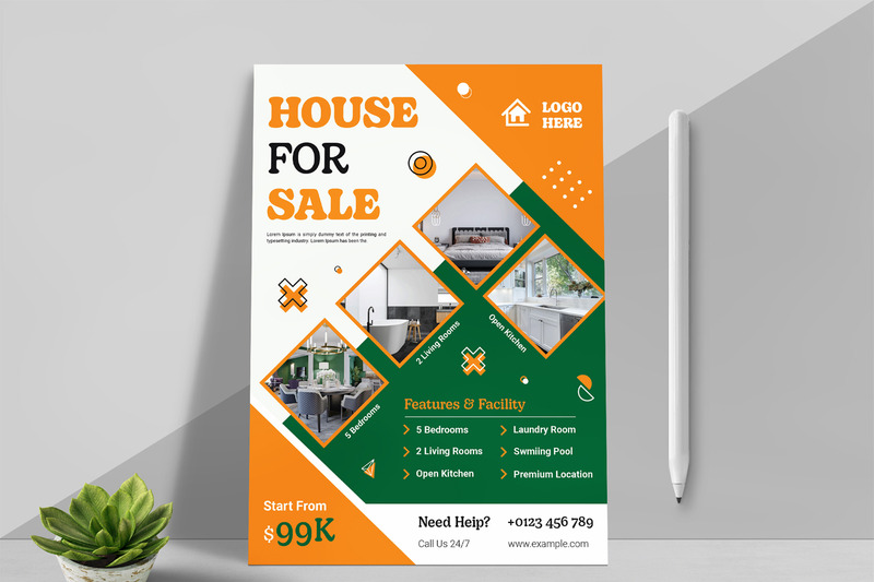 Simple Real Estate Flyer Templates #379523 - TemplateMonster