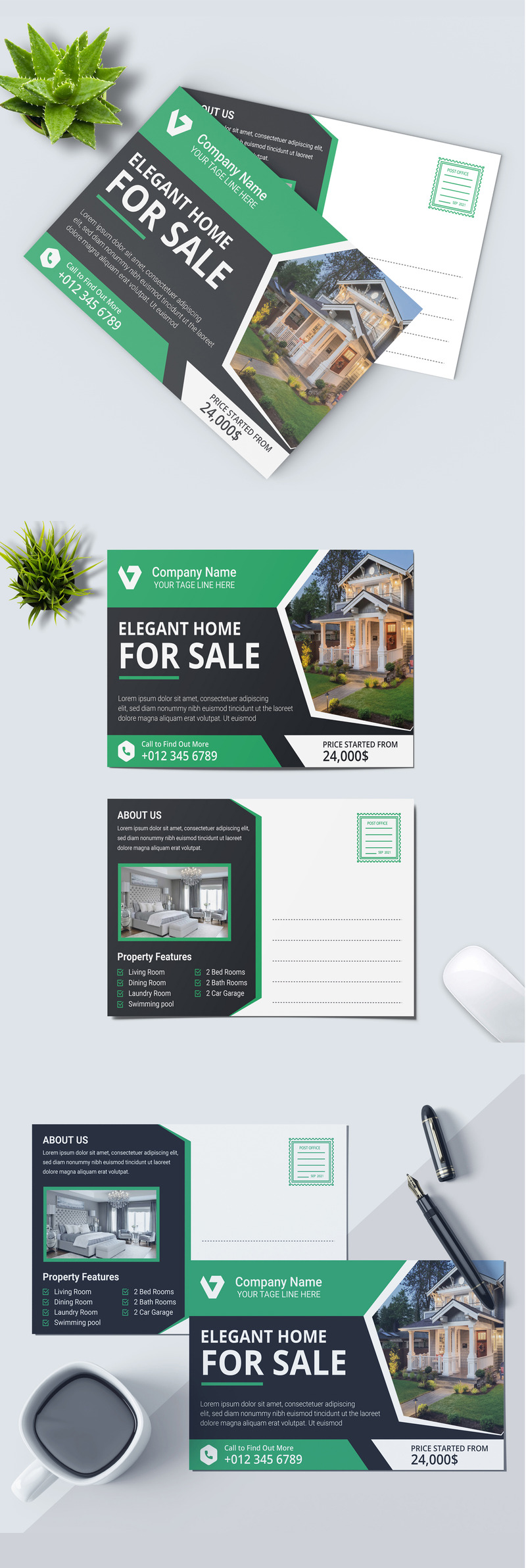 Business Post Card Template #374246 - TemplateMonster