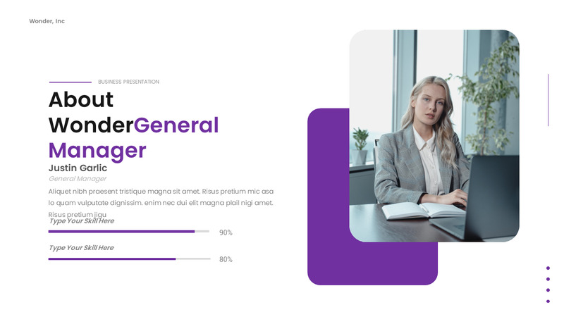 Wonder - PowerPoint de negocios de la empresa