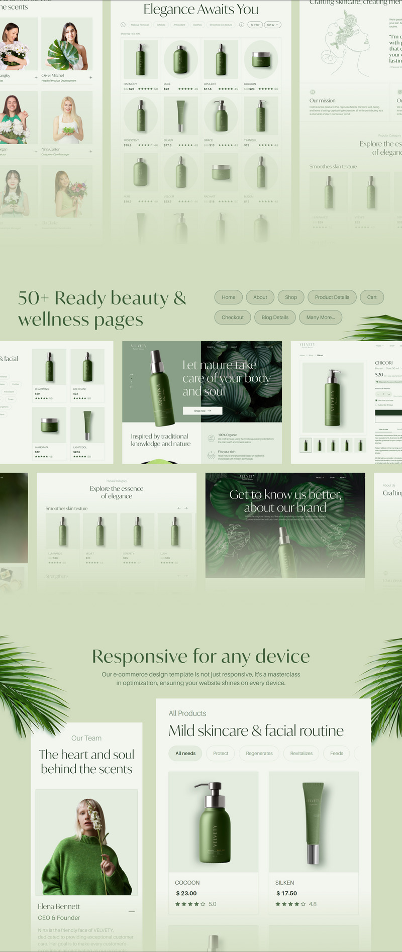 Velvety - Beauty & Wellness Website UI Kit