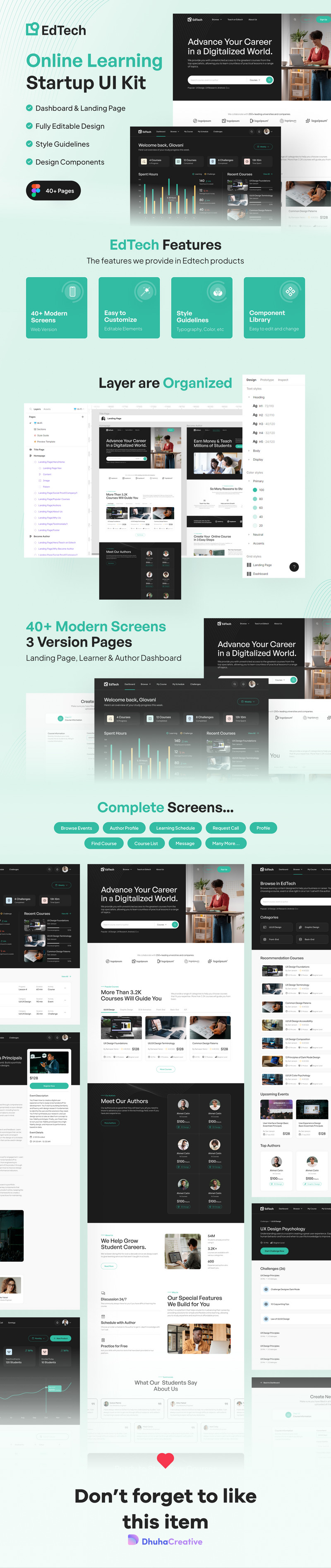 EdTech - Online Learning Startup Web UI Kit - TemplateMonster