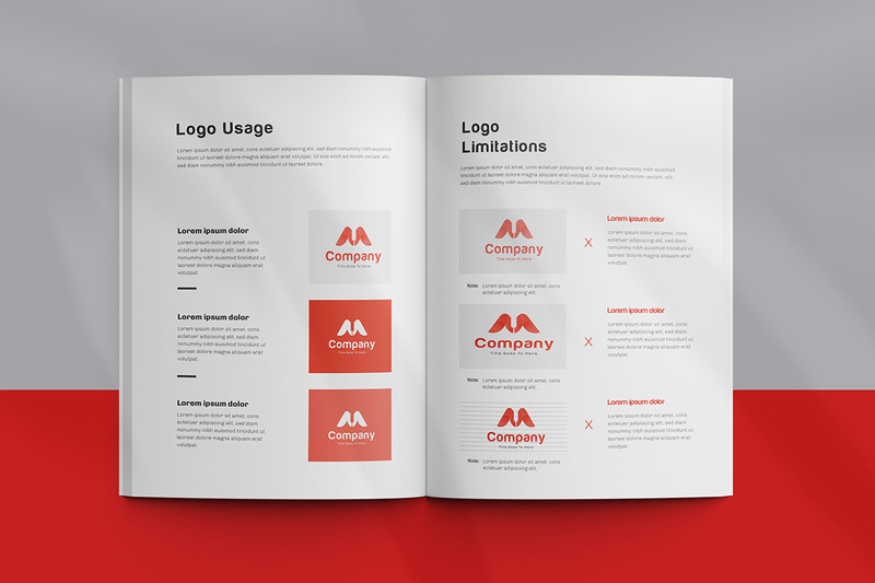 Logo Brand Guideline Template Layout and Brand Guideline Design