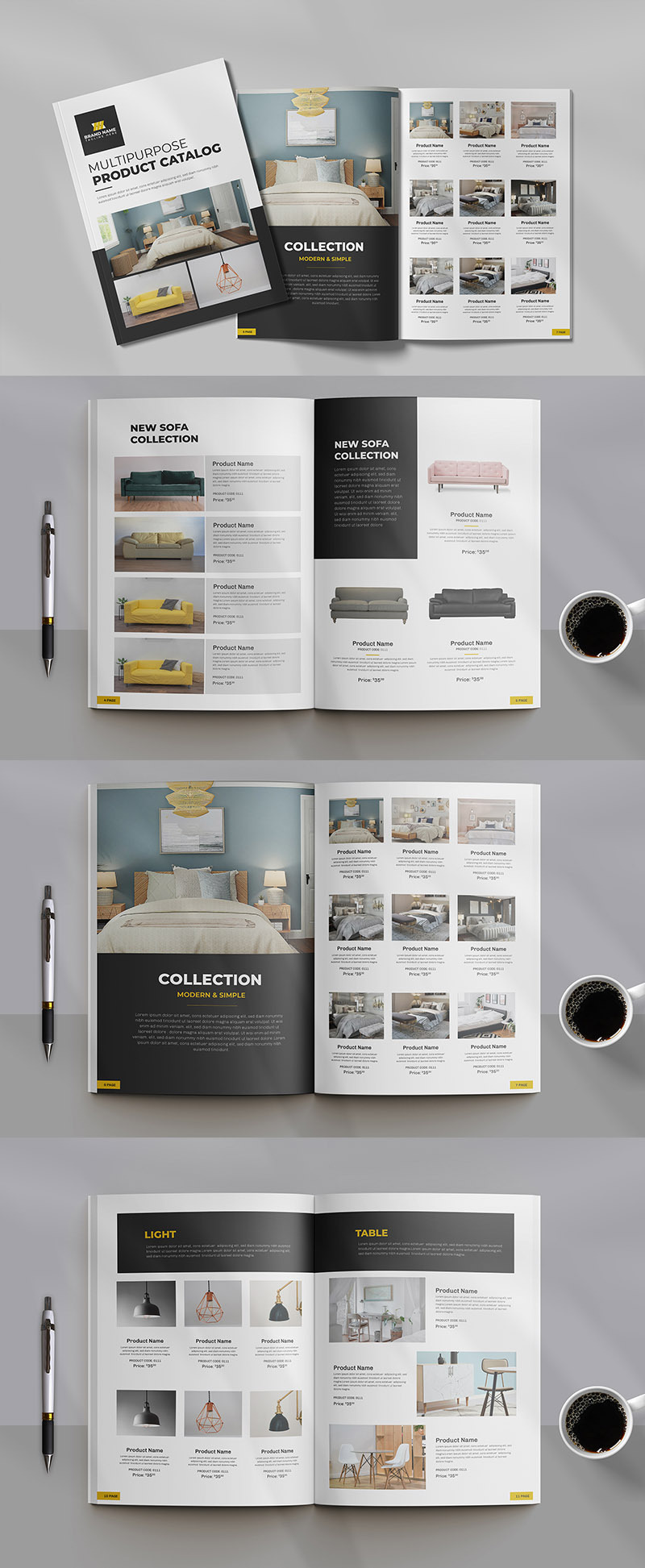 Furniture Catalog Layout Template Design - TemplateMonster