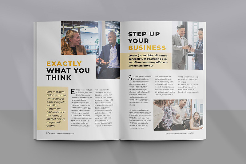 Clean Business magazine Layout #335893 - TemplateMonster