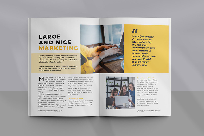 Clean Business magazine Layout #335893 - TemplateMonster