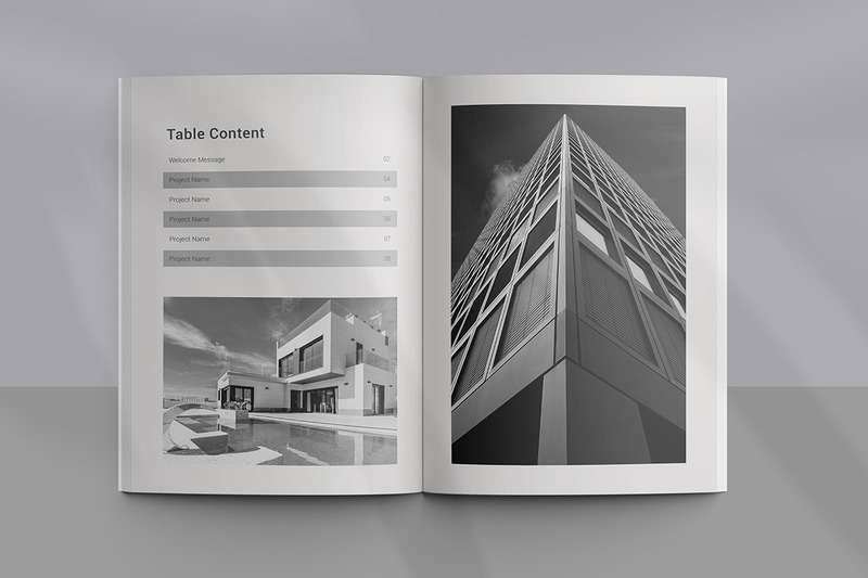Architecture Portfolio and 12 Pages Portfolio Brochure Design
