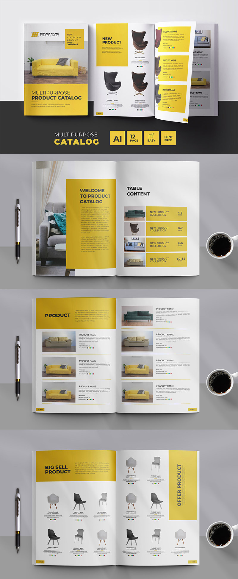 Multipurpose catalog or Furniture catalog design