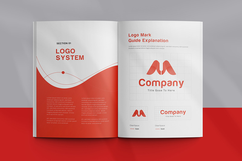 Logo Brand Guideline Template Layout and Brand Guideline Design