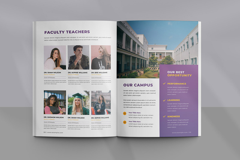 Modern Education Brochure Template Design - TemplateMonster