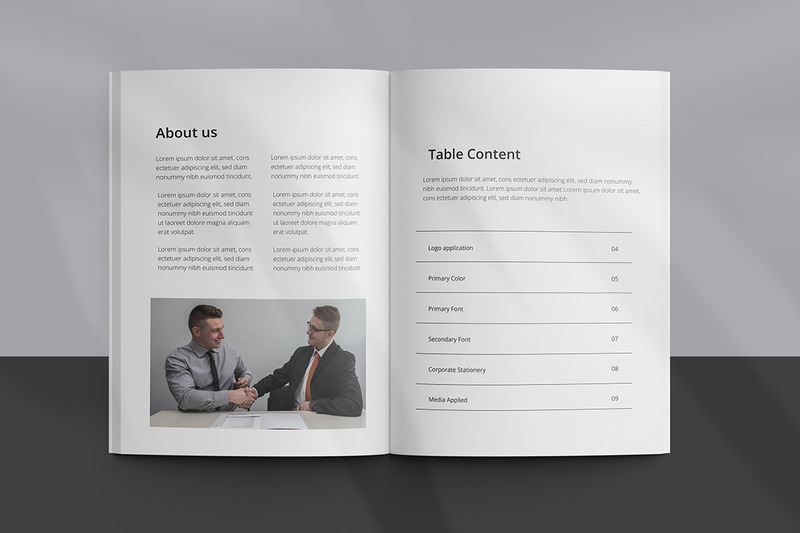 Brand Guideline Design and A4 Brand Manual Template