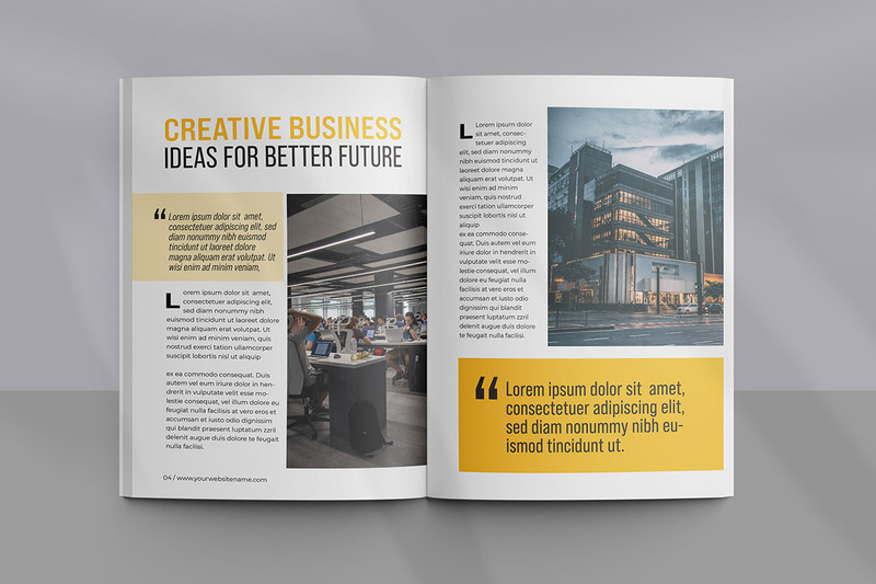 Business magazine Layout Clean Layout - TemplateMonster
