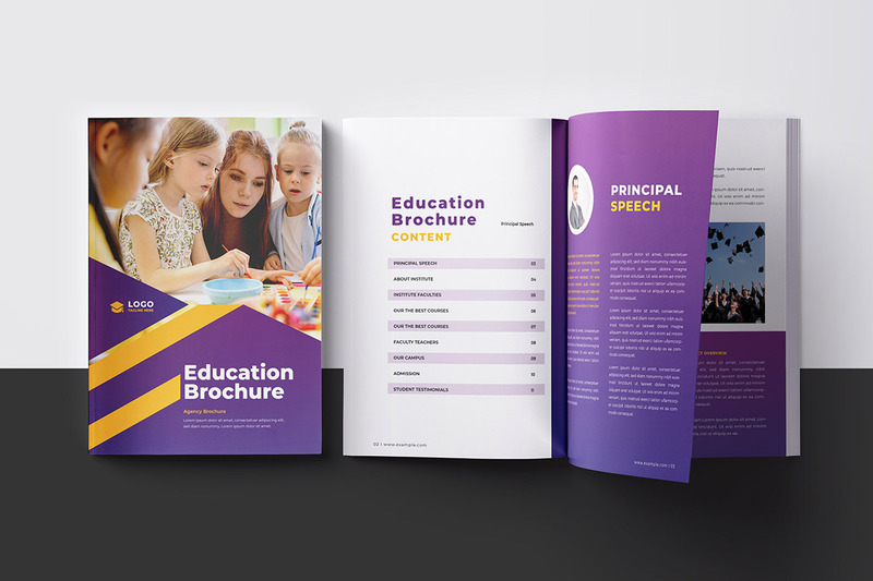 Modern Education Brochure Template Design - TemplateMonster