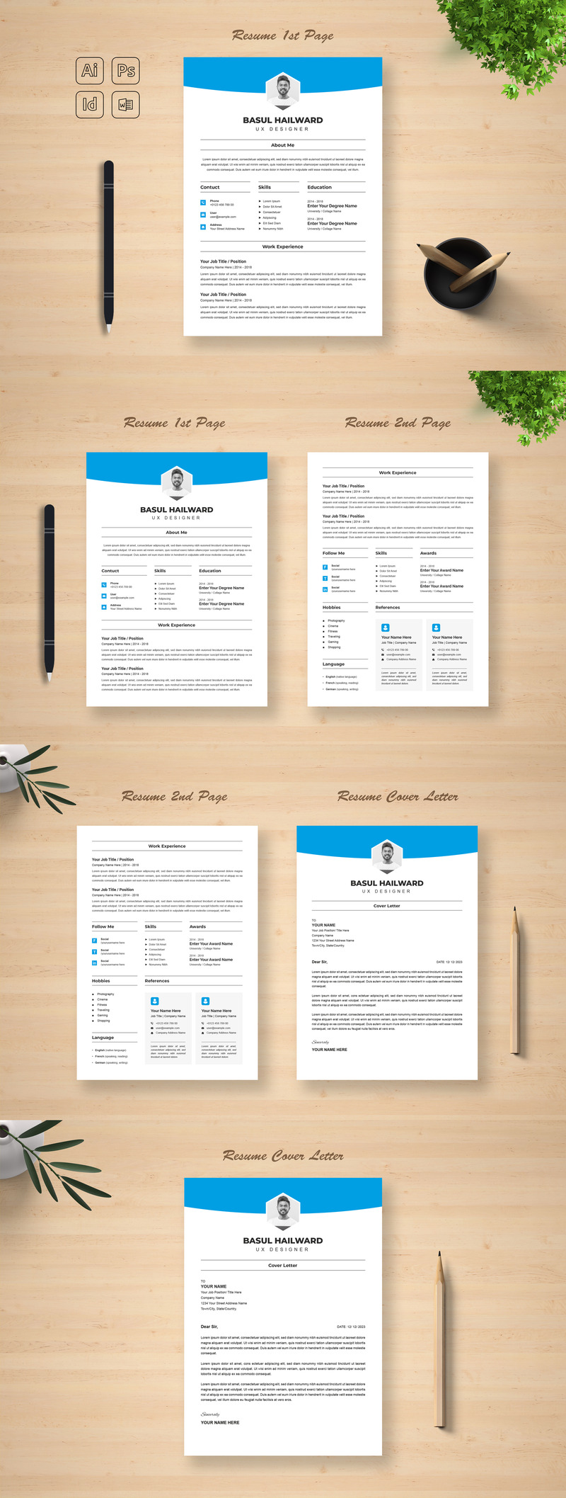 Simple Resume Template Design #325353 - TemplateMonster