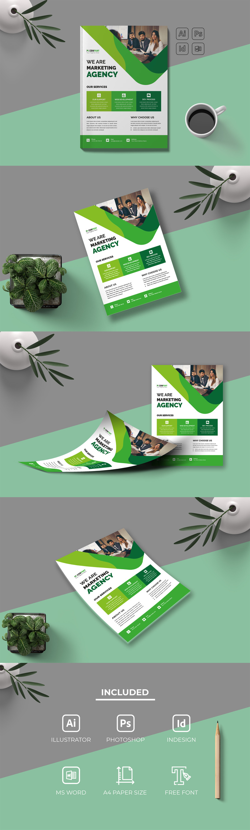 Corporate Flyer Template Flyer Layout - TemplateMonster